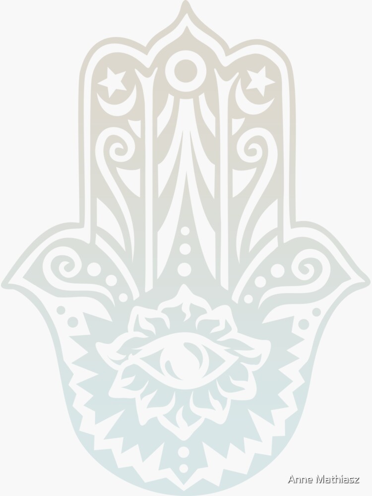 "Hamsa - Hand of Fatima, Protection Symbol, All Seeing Eye" Sticker for ...