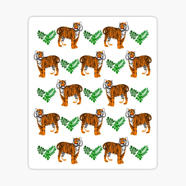 "Cute Tigers" Sticker for Sale by 37jlee | Redbubble