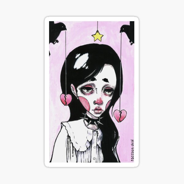 "You Make My Broken Heart Flutter" Sticker for Sale by Racc00nchild ...