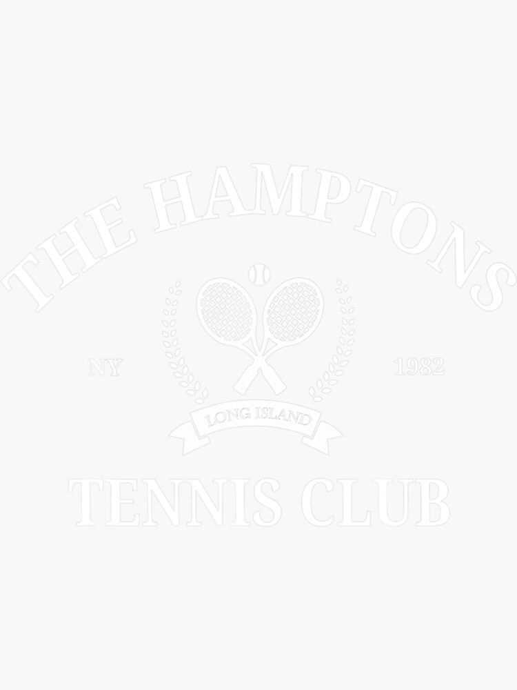"The Hamptons Tennis Club Vintage Style Aesthetic" Sticker for Sale by ...
