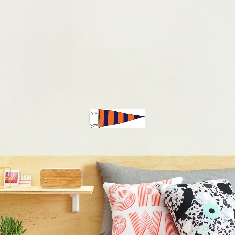 "Collegiate pennant- orange and blue" Sticker for Sale by sarahpump ...