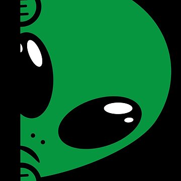 "Alien Life - Aliens Green peeking out" Sticker by AreaStickers | Redbubble