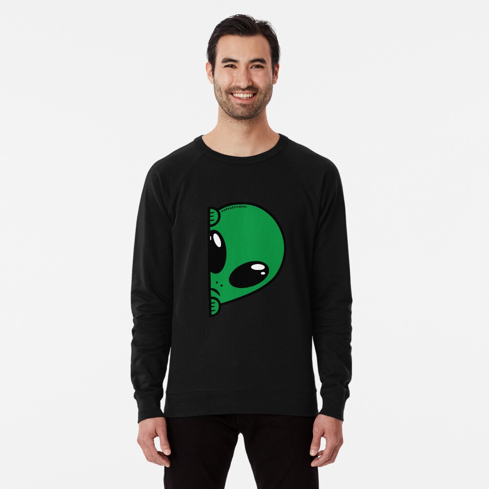 "Alien Life - Aliens Green peeking out" Sticker by AreaStickers | Redbubble