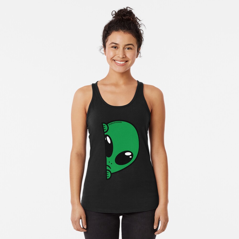 "Alien Life - Aliens Green peeking out" Sticker by AreaStickers | Redbubble