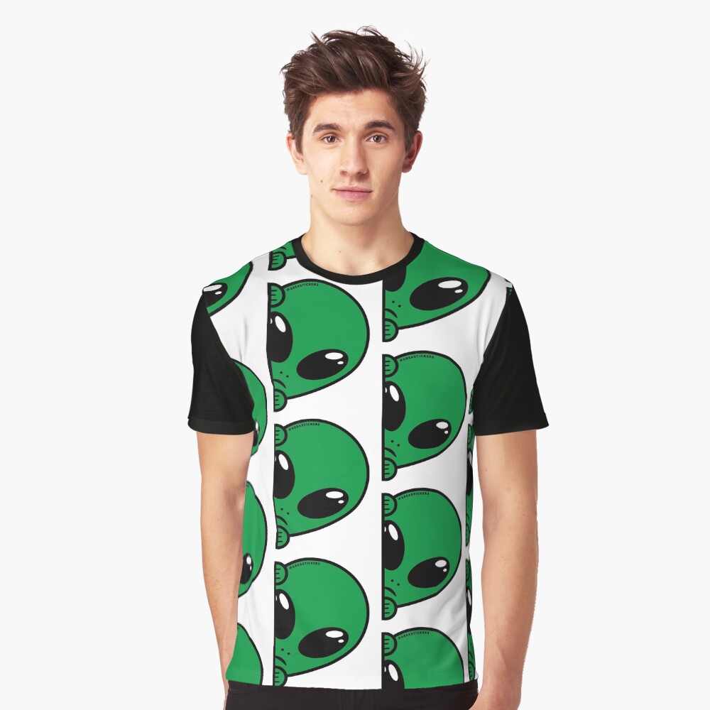 "Alien Life - Aliens Green peeking out" Sticker by AreaStickers | Redbubble