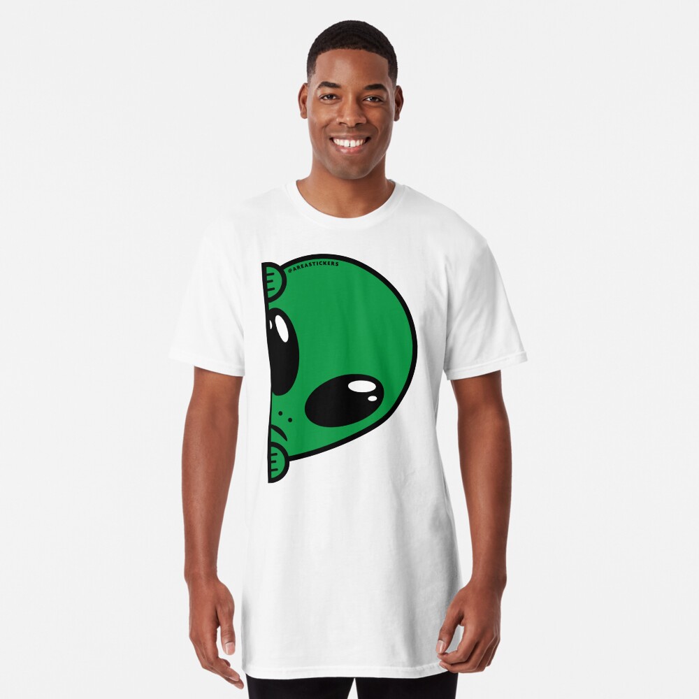 "Alien Life - Aliens Green peeking out" Sticker by AreaStickers | Redbubble