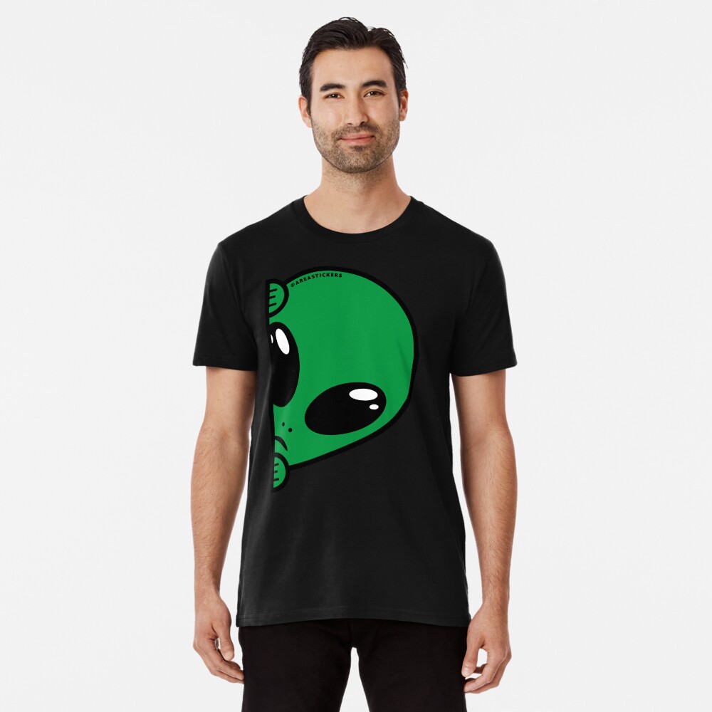 "Alien Life - Aliens Green peeking out" Sticker by AreaStickers | Redbubble