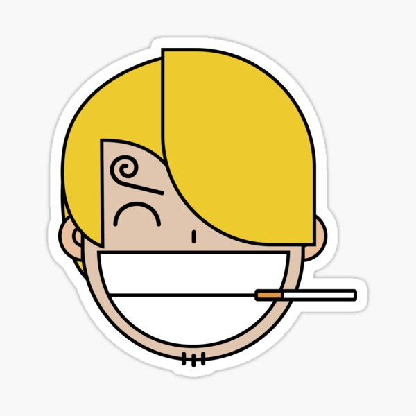 "One Piece Sanji Smile" Sticker for Sale by kobmamba | Redbubble
