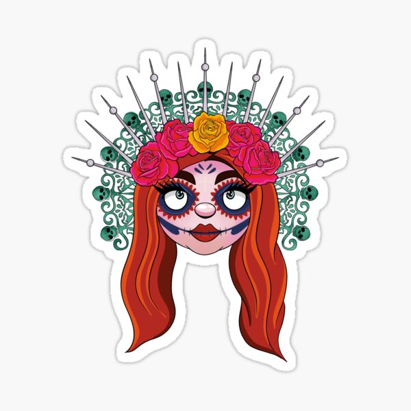 "Velvet702 Sugarskull Cutie" Sticker for Sale by CutiesOfficial | Redbubble