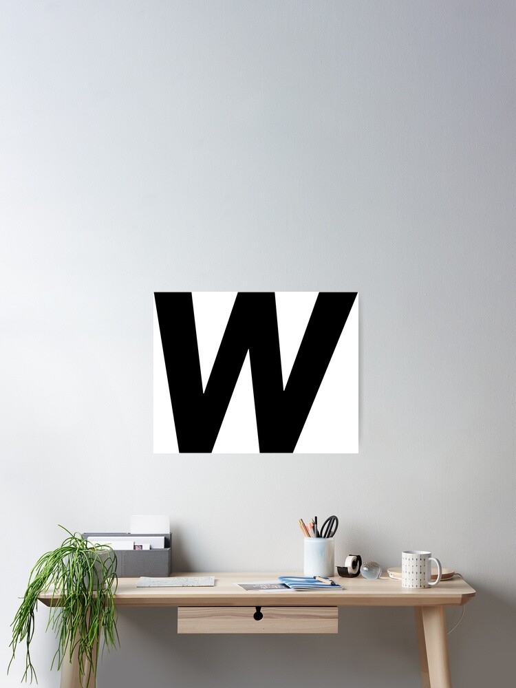 "Letter W Word ww letra doble v" Poster for Sale by ZooOfArt | Redbubble
