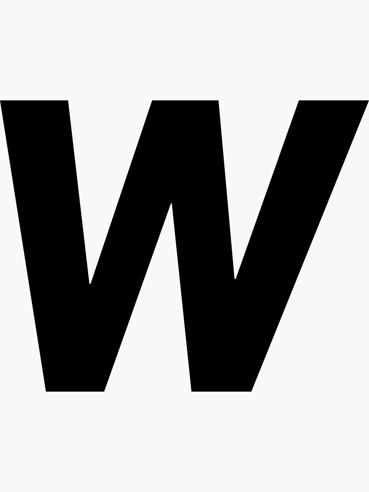 "Letter W Word ww letra doble v" Sticker for Sale by ZooOfArt | Redbubble