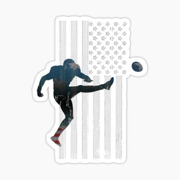 "Football American Flag USA Team Gift Kicker" Sticker for Sale by ...