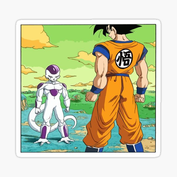Pegatina «goku contra frieza | bola de dragón z | Saga de Freezer ...