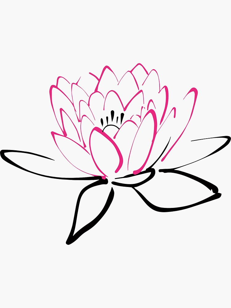 "Lotus flower" Sticker for Sale by OC-Design | Redbubble