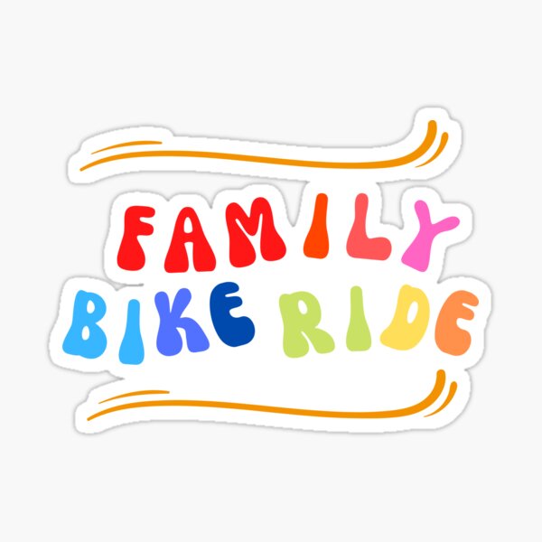 " Family bike ride-We pedal together: Gift idea for cyclists from the ...