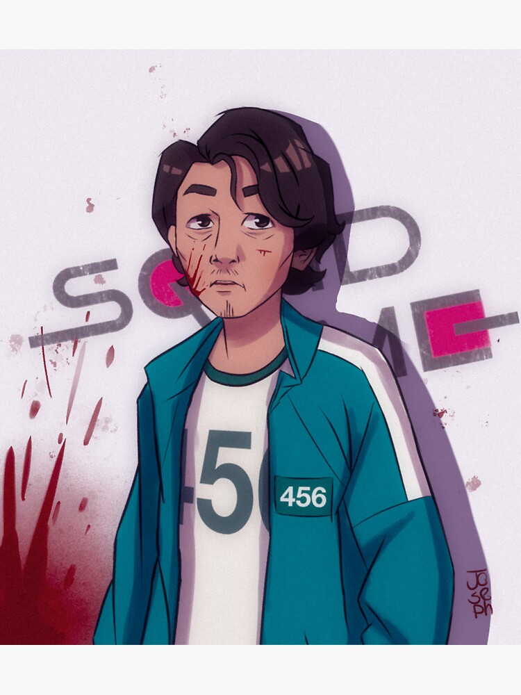 "456 Gi-Hun Squid game" Sticker for Sale by Jagreen5376 | Redbubble