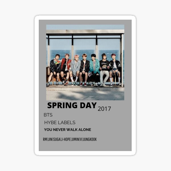 "BTS "Spring day" minimalist posters" Sticker for Sale by Cemailla ...