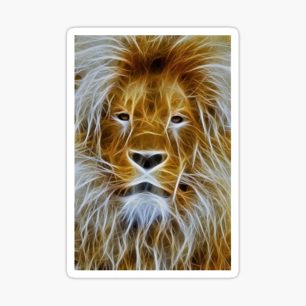 "Lion Face" Sticker for Sale by Alexandar19 | Redbubble