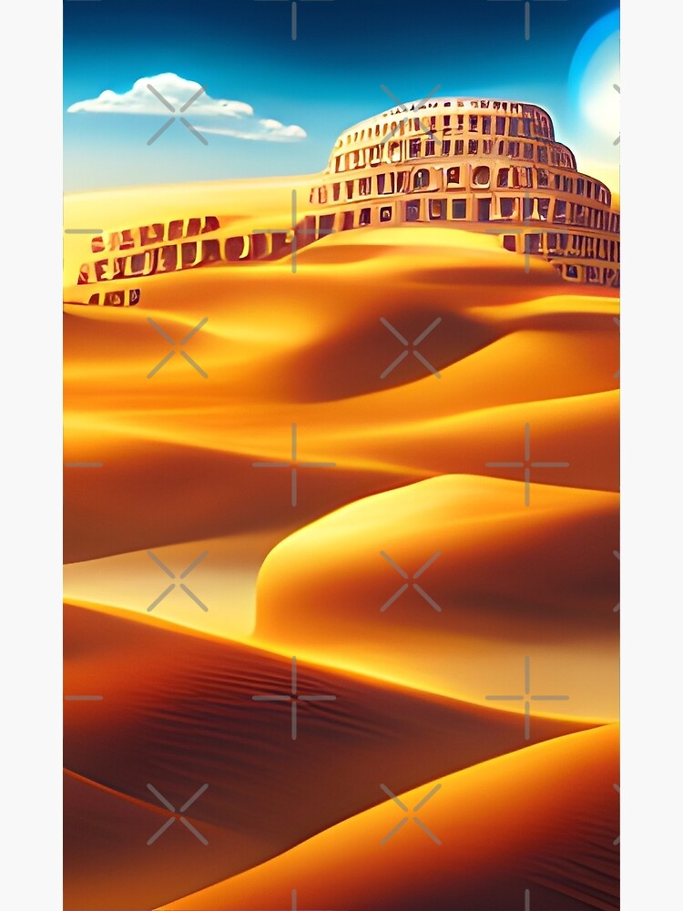 "Epic coliseum on dunes landscape." Poster for Sale by Art-Vibrations ...
