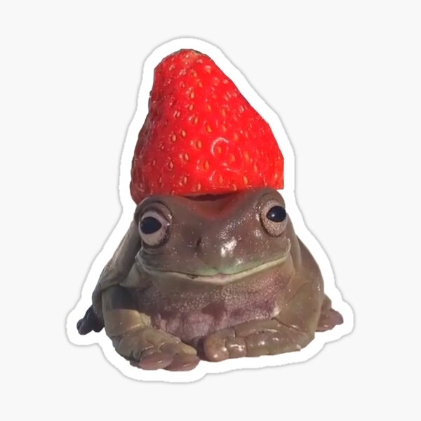 Strawberry Froggo Sticker For Sale By Larafuse Redbubble