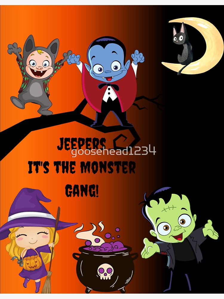 "Jeepers, It's the monster gang" Sticker for Sale by goosehead1234 ...