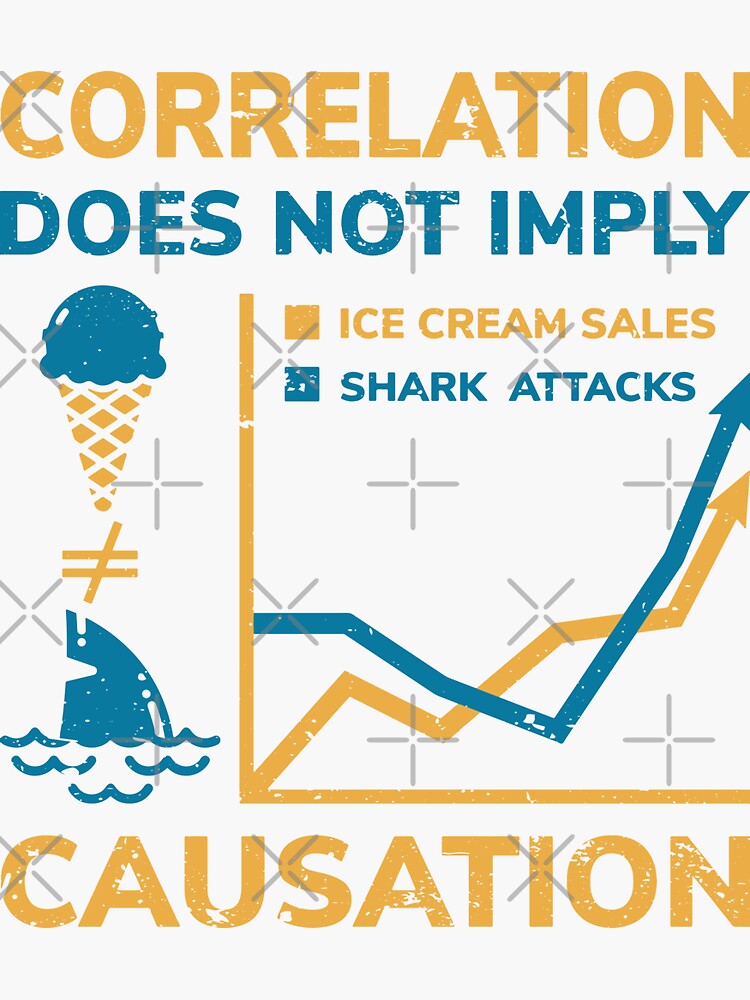 Correlation Does Not Imply Causation Sticker For Sale By Abidilana