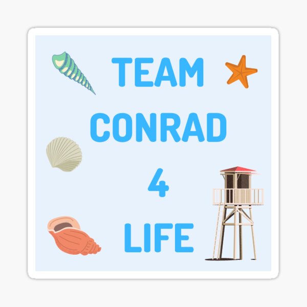 "Team Conrad for Life Design" Sticker for Sale by antiaslibrary | Redbubble