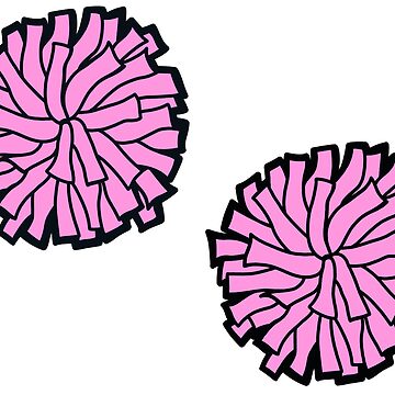 "Pom Poms (Light Pink)" Sticker for Sale by crystalcreative | Redbubble