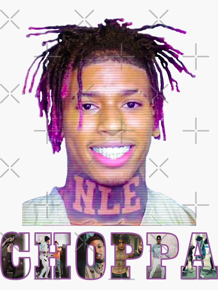 "blackd44 - NLE Choppa" Sticker for Sale by blackd44 | Redbubble