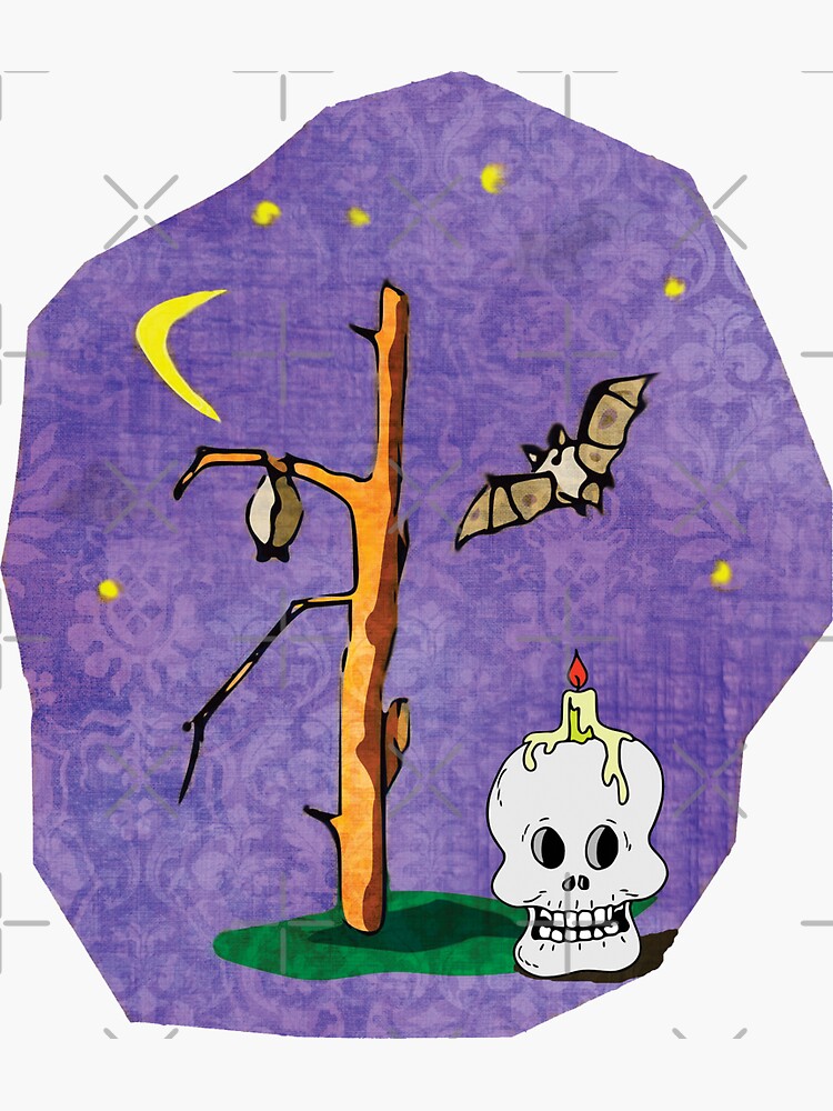 "Halloween / Skull" Sticker for Sale by AYAZOU | Redbubble