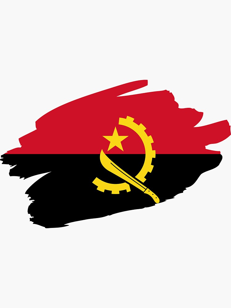 "Angola flag - national flag of Angola" Sticker for Sale by Iloveflags ...