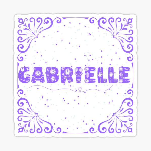 "gabrielle stickers , gabrielle name" Sticker for Sale by SOFY5STARS ...
