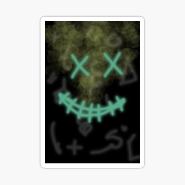 "Dark neon smiley face" Sticker for Sale by AnMStore | Redbubble
