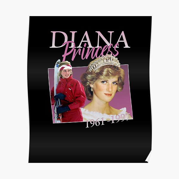 "Princess Diana Vintage 1990s " Poster for Sale by StyledT | Redbubble