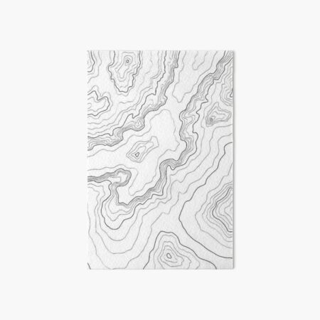 Lámina rígida «mapa de topografía rígida - blanco y negro - arte lineal ...