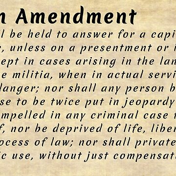 "The Fifth Amendment" Sticker for Sale by DesignBy79 | Redbubble