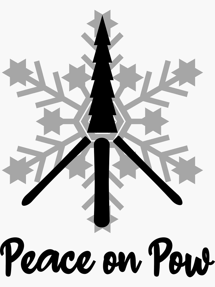 "Peace on Pow" Sticker for Sale by LeakyDonkey | Redbubble