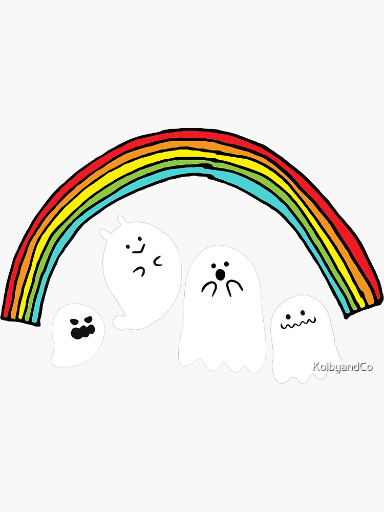 "spooky pride friends " Sticker for Sale by KolbyandCo | Redbubble