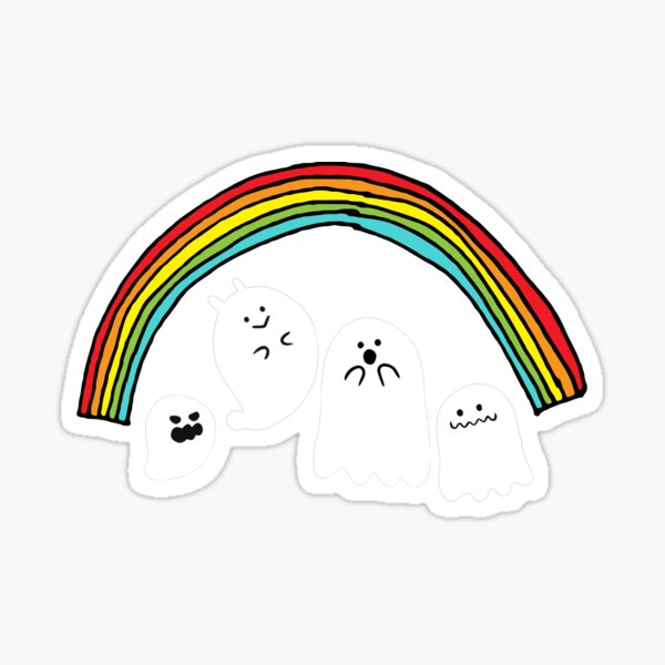 "spooky pride friends " Sticker for Sale by KolbyandCo | Redbubble