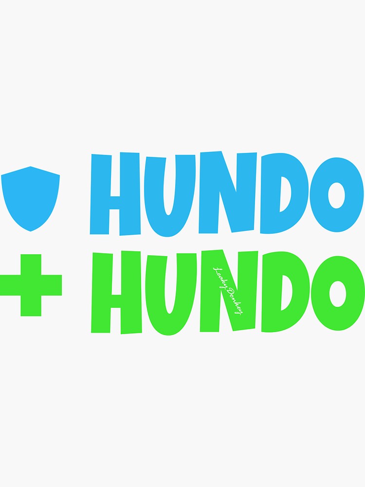 "Hundo Hundo" Sticker for Sale by LeakyDonkey | Redbubble