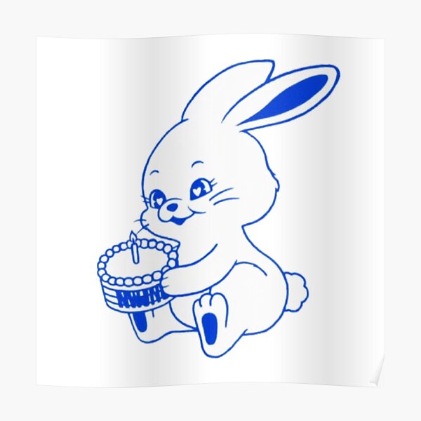 "NEW JEANS BUNNY LOGO!" Poster for Sale by MeBrokeStudent | Redbubble
