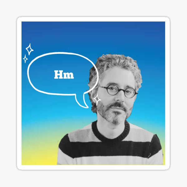 ""hm" michael barbaro" Sticker for Sale by haleyjournals | Redbubble