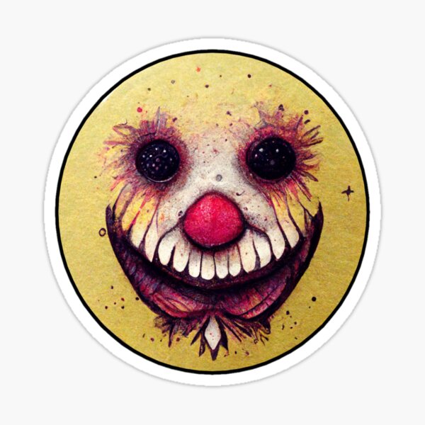 "Creepy Clown Smiley Face version 3" Sticker for Sale by SmileyDan ...