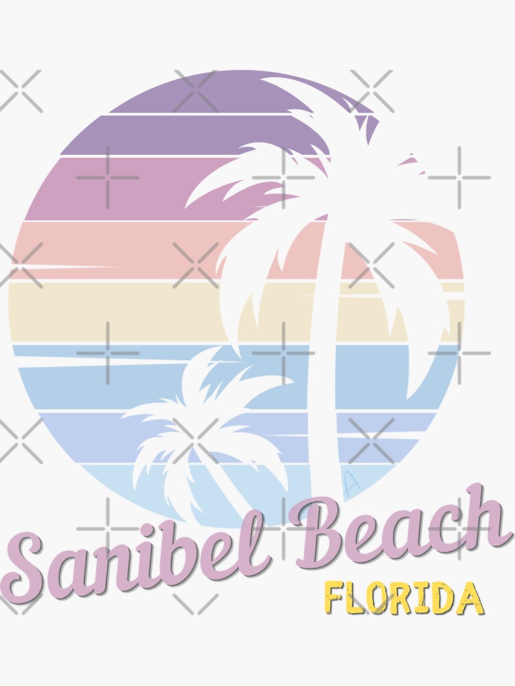 " Sanibel Beach- Vintage Tropical Sunset - Florida -Bioluminescent ...