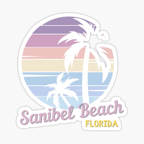" Sanibel Beach- Vintage Tropical Sunset - Florida -Bioluminescent ...