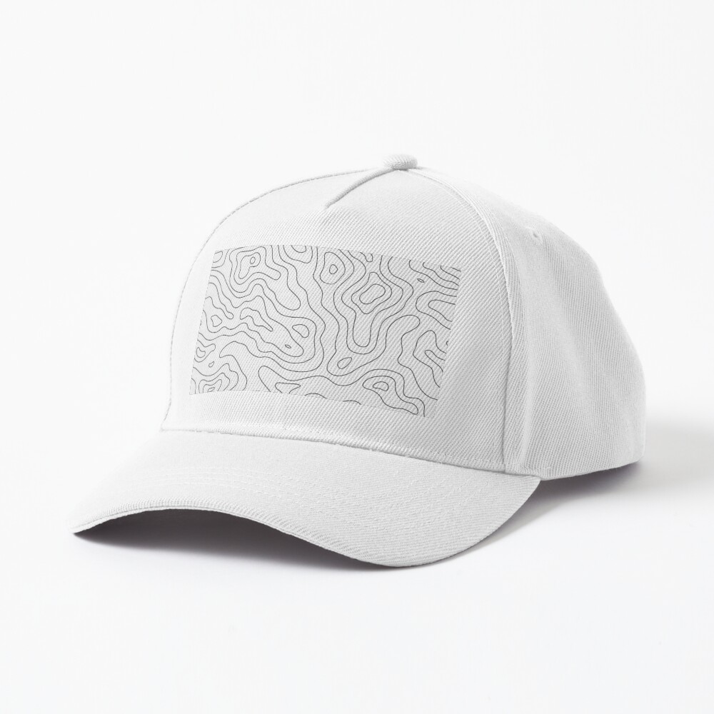 "smooth topographic pattern - black and white - line art" Sticker for ...