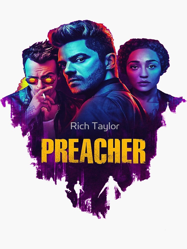 "PREACHER" Sticker by richmoolah88 | Redbubble