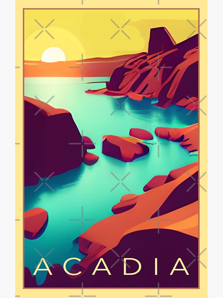 "Vintage Acadia National Park Maine Travel Camping Hiking Acadia ...