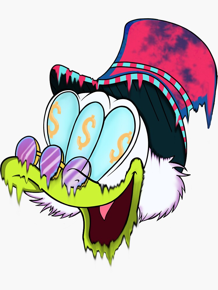 "Trippy Duck " Sticker for Sale by LignumViate | Redbubble