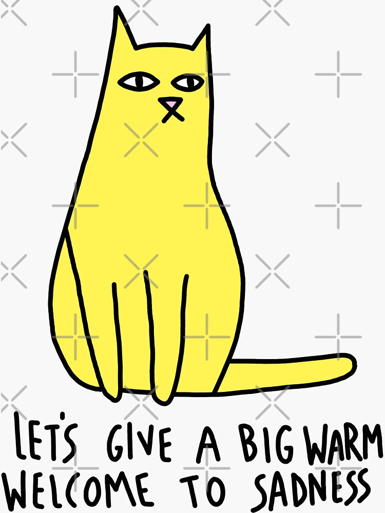 "Yellow cat" Sticker for Sale by mrek068 | Redbubble